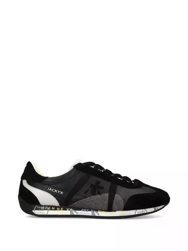 Premiata Jackyx Panelled Leather Sneakers - Black
