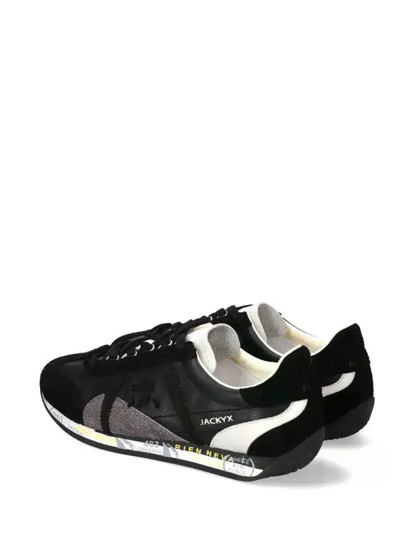Premiata Jackyx Panelled Leather Sneakers - Black