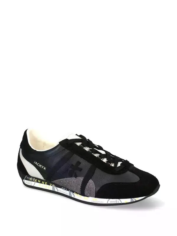 Premiata Jackyx Panelled Leather Sneakers - Black