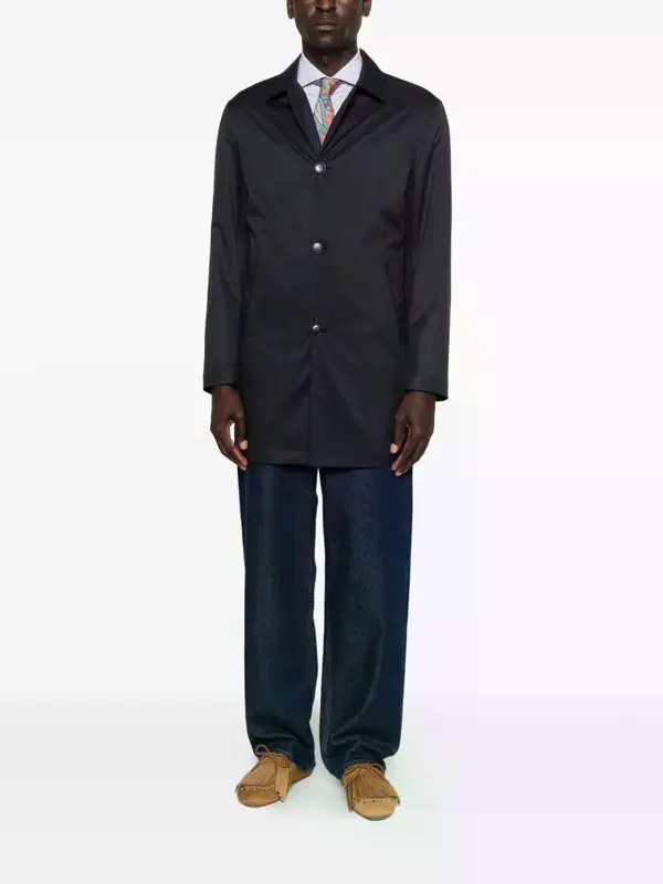 TRUZZI Pinstripe-pattern Chest-pocket Shirt