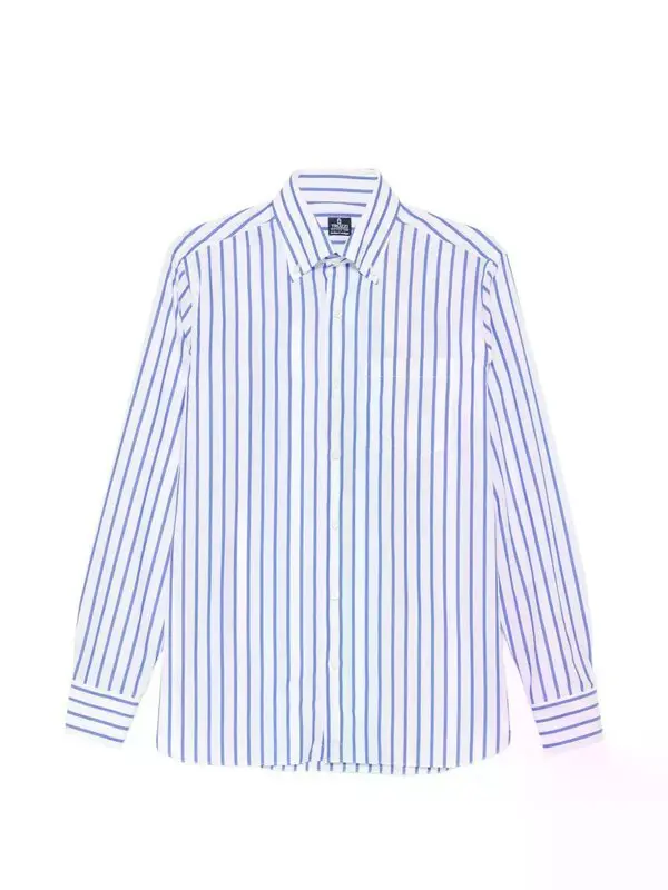 TRUZZI Vertical-stripe Button-down Shirt - White