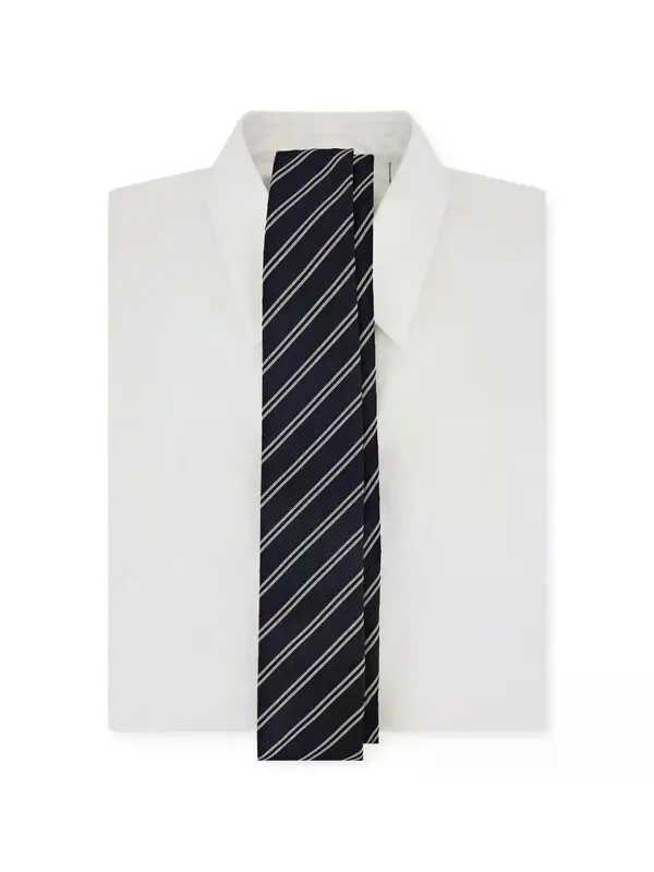 LARDINI Striped Jacquard Tie