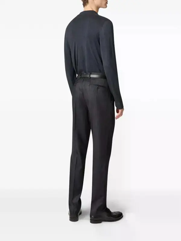 LARDINI Flat-front Tailored Trousers