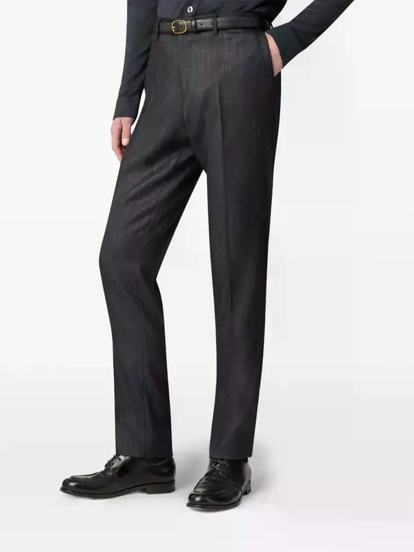 LARDINI Flat-front Tailored Trousers