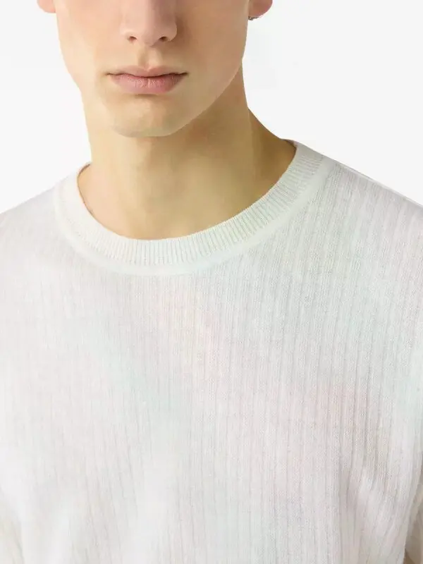 LARDINI Rib-knit T-shirt
