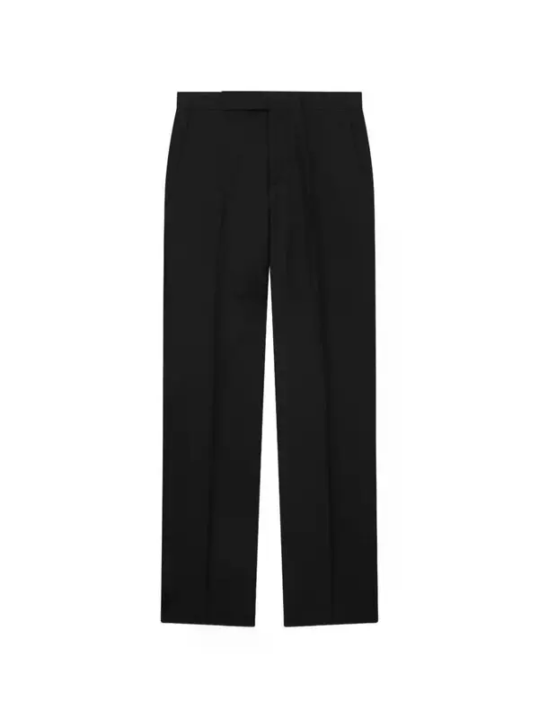 LARDINI Flat-front Wool-mohair Trousers