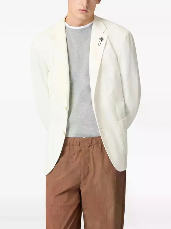 LARDINI Single-breasted Blazer - Neutrals
