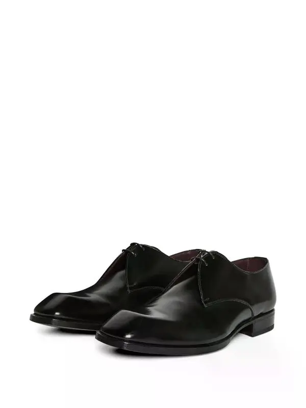 LARDINI Square-toe Leather Derby Shoes