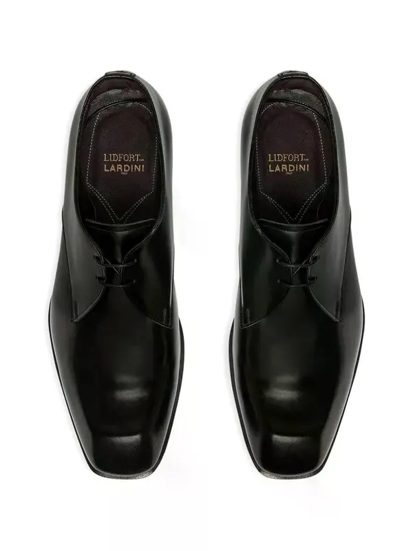 LARDINI Square-toe Leather Derby Shoes