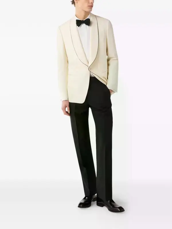 LARDINI Shawl-lapel Jacket - Neutrals