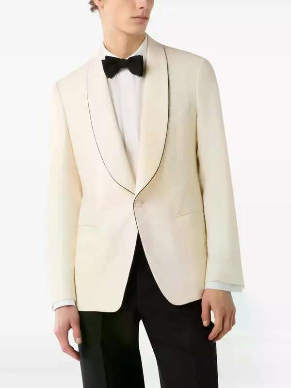 LARDINI Shawl-lapel Jacket - Neutrals