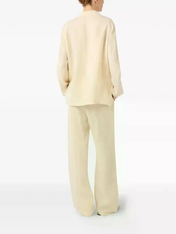 LARDINI Striped Linen Blazer