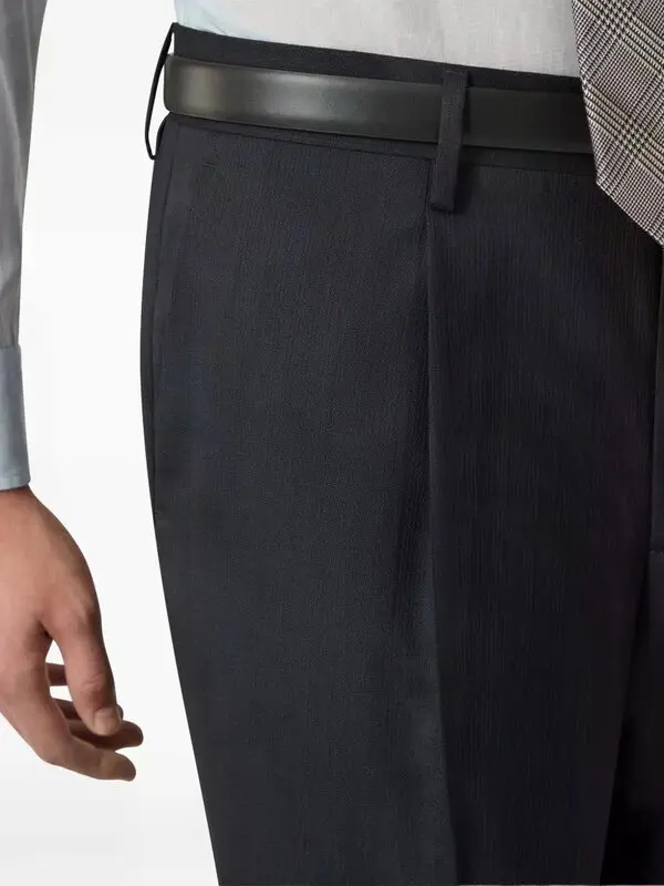 LARDINI Double-breasted Herringbone Suit - Blue