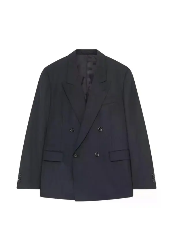 LARDINI Double-breasted Herringbone Suit - Blue