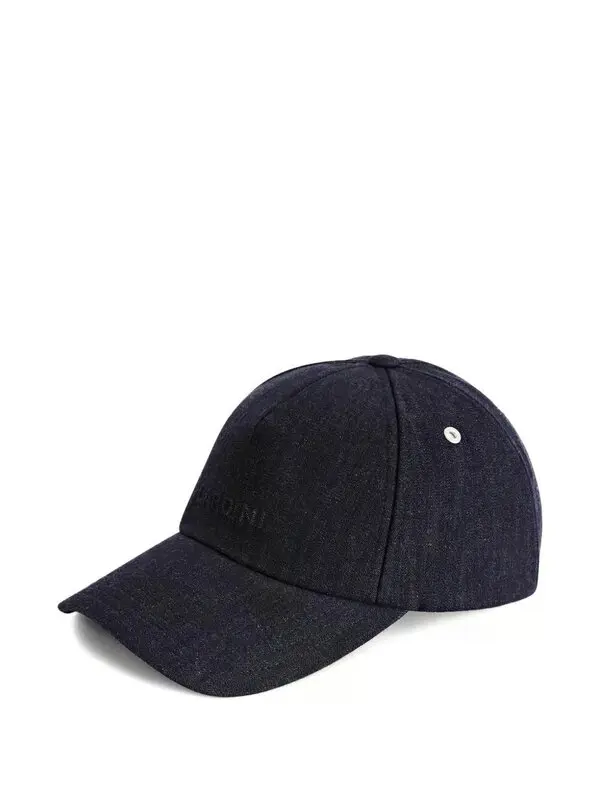 LARDINI Embossed Logo Baseball Cap - Blue