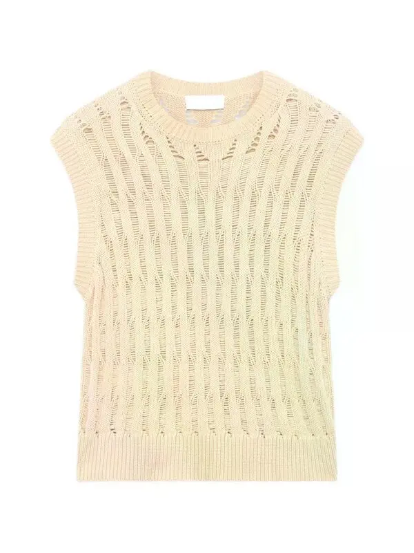 LARDINI Open-knit Cotton Vest
