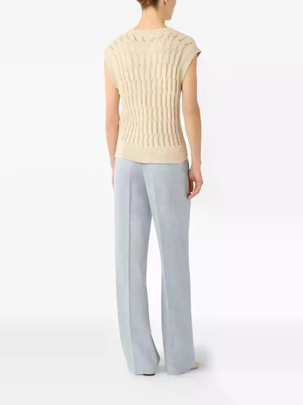 LARDINI Open-knit Cotton Vest