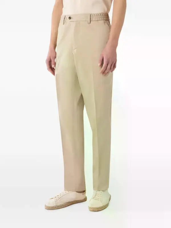 LARDINI Flat-front Elasticated-sides Trousers