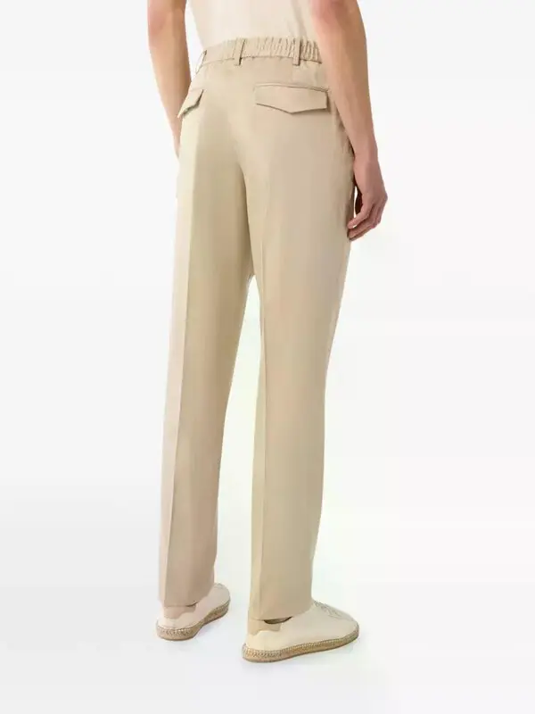 LARDINI Flat-front Elasticated-sides Trousers