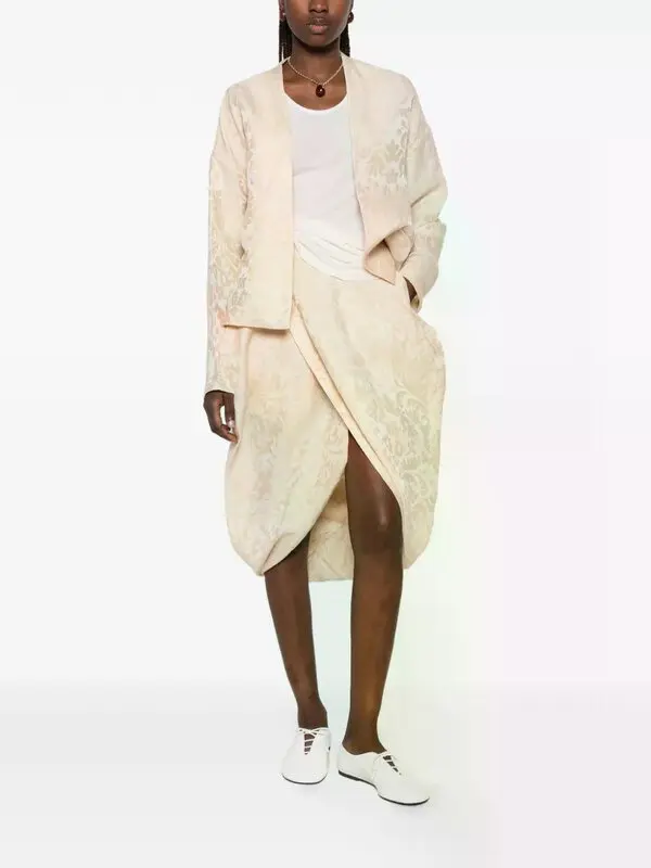 UMA WANG Dracaena Pattern Asymmetric Midi Skirt