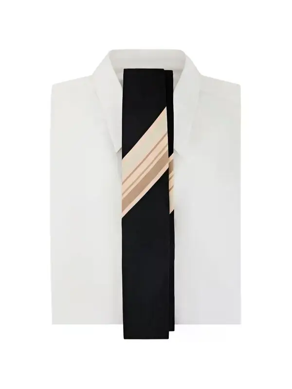 LARDINI Diagonal Stripe Silk Neck Tie