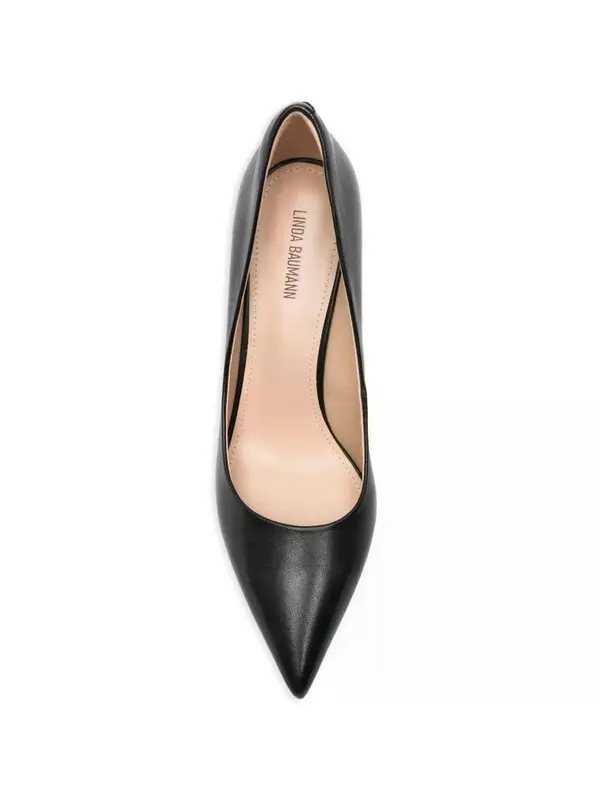 LINDA BAUMANN Leather Pointed-toe Stiletto Pumps