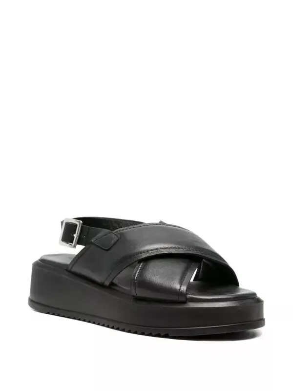 SERGIO MORETTI FIRENZE Crossover Platform Sandals