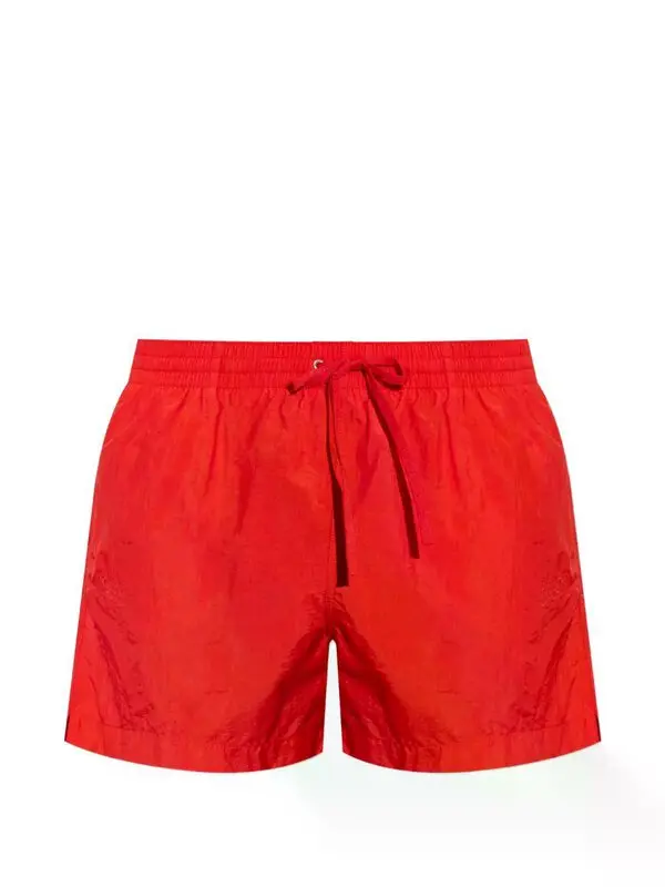 MAISON MARGIELA Crinkled Drawstring Swim Shorts - Red