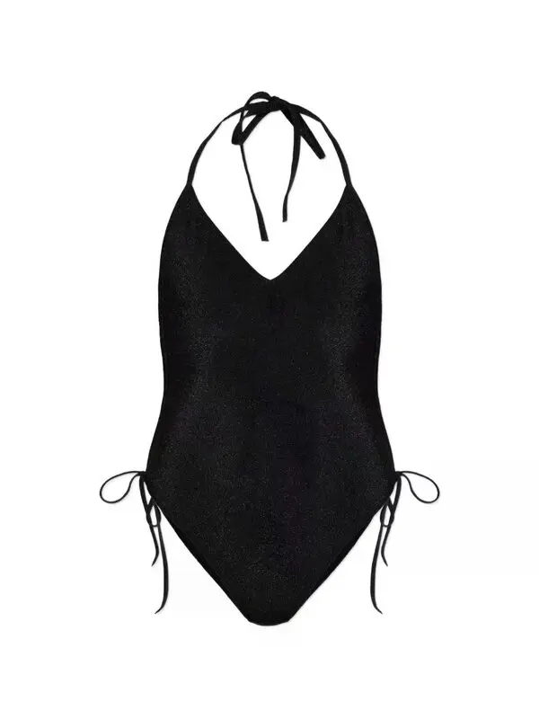 Balmain Halterneck Side-tie Swimsuit - Black