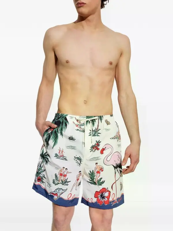 Dsquared2 Graphic Print Drawstring Swim Shorts