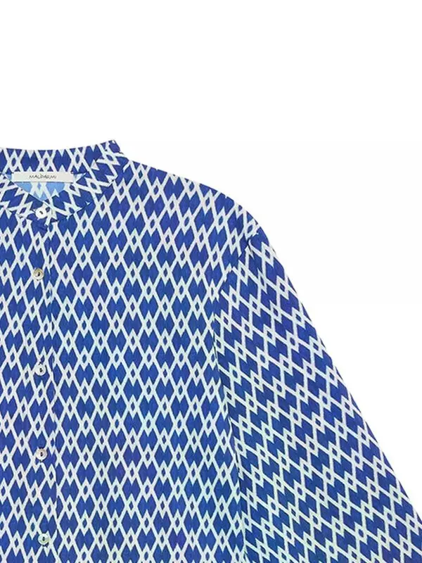 Malìparmi Geometric Pattern Three-quarter Sleeve Shirt