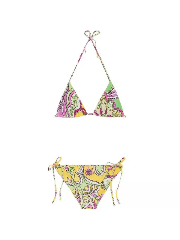 Malìparmi Paisley Print Triangle Bikini Set