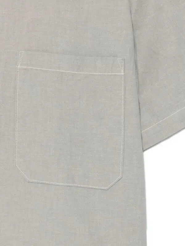 Universal Works Short-sleeved Chest-pocket Shirt - Grey