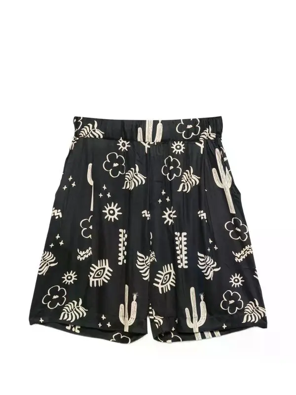 A PAPER KID Graphic Print Shorts