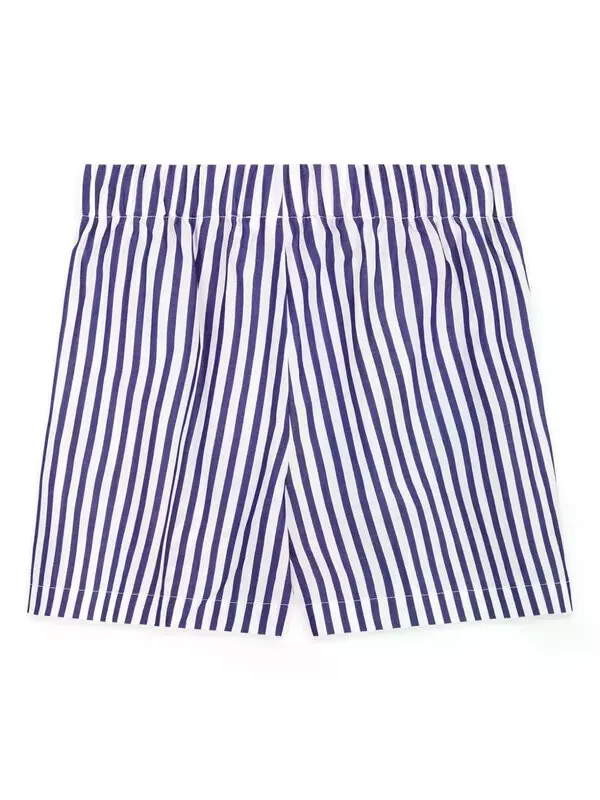 SPORTY & RICH Striped Cotton Shorts