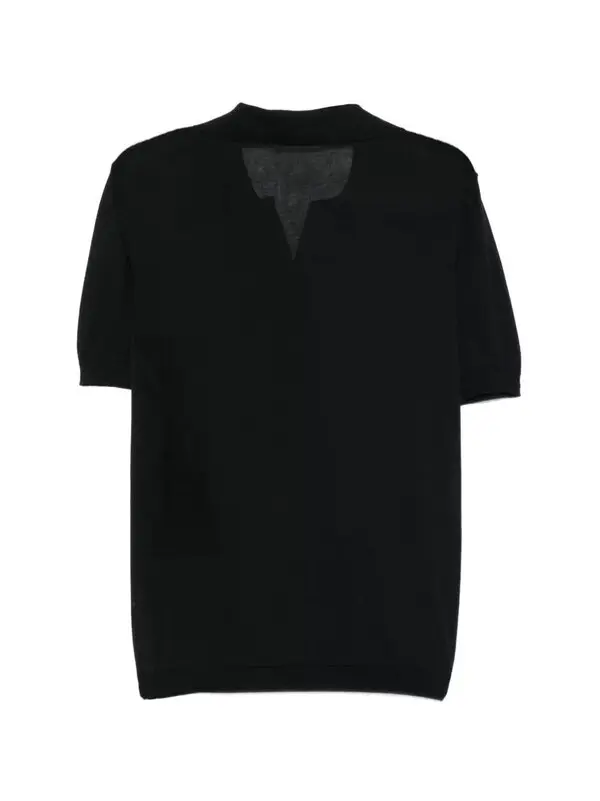 A PAPER KID Open-collar T-shirt