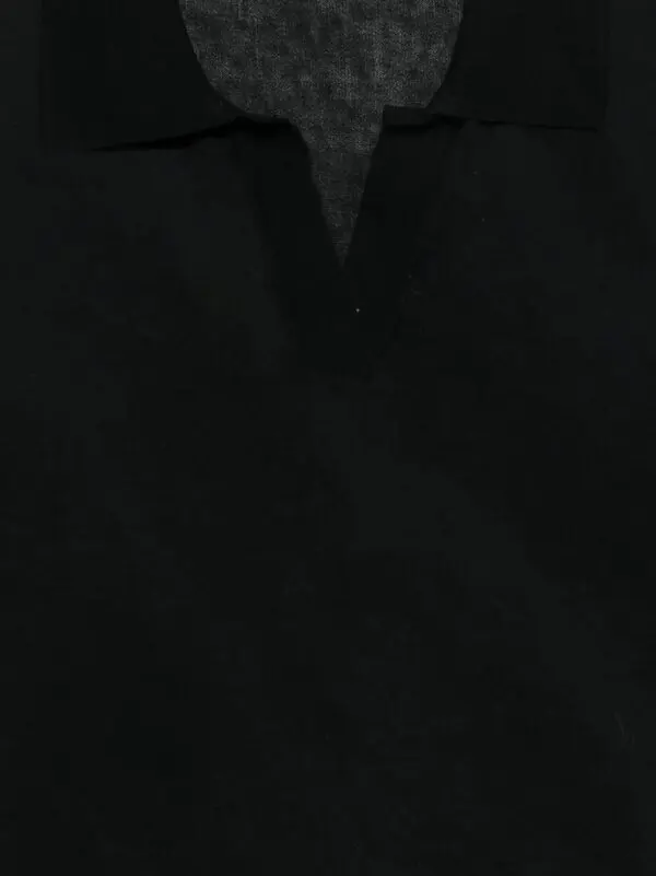 A PAPER KID Open-collar T-shirt