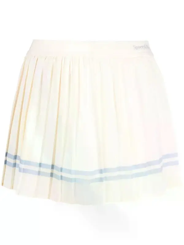 SPORTY & RICH Pleated Skort With Stripe Detailing