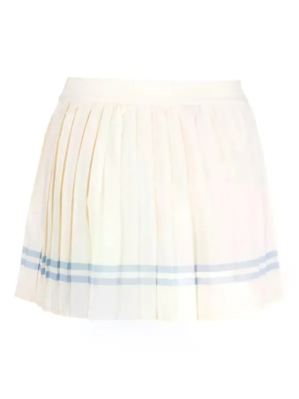 SPORTY & RICH Pleated Skort With Stripe Detailing