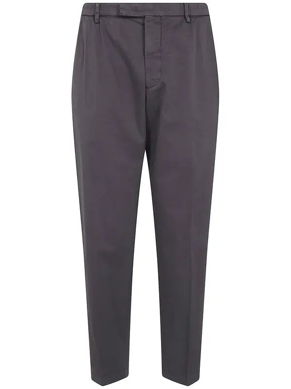 MICHAEL COAL Cotton Classic Trousers - Brown