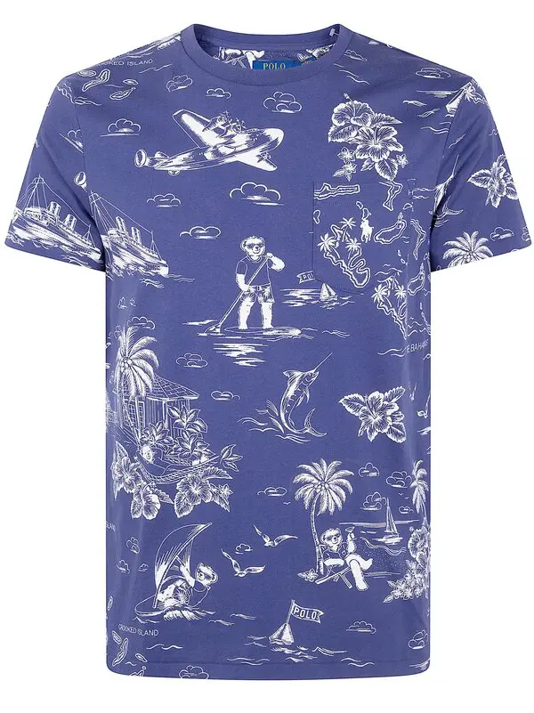 Polo Ralph Lauren Short Sleeves Hybrid Islend Bear T-shirt - Blue