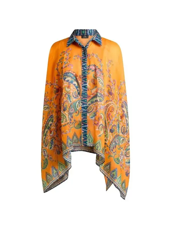 Etro Printed Oversized Shirt - Yellow