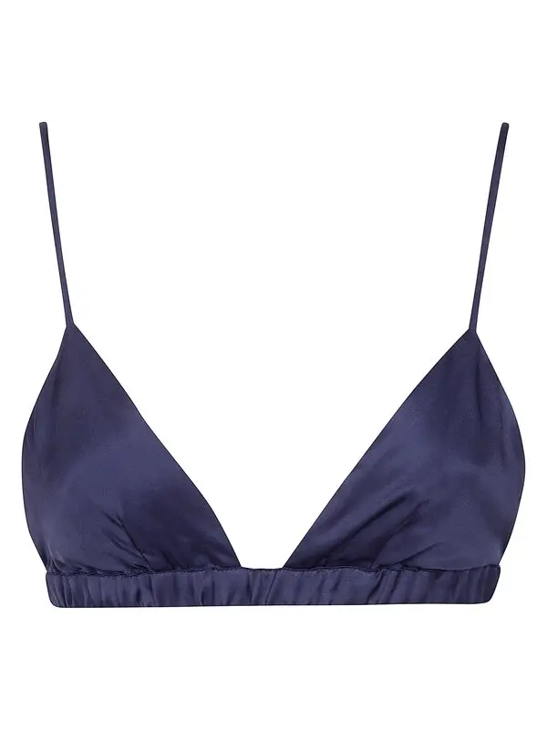 THE FRANKIE SHOP Nina" Satin Bralette - Blue