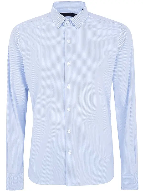 RRD Oxford" Jacquard Stripe One Shirt - Blue