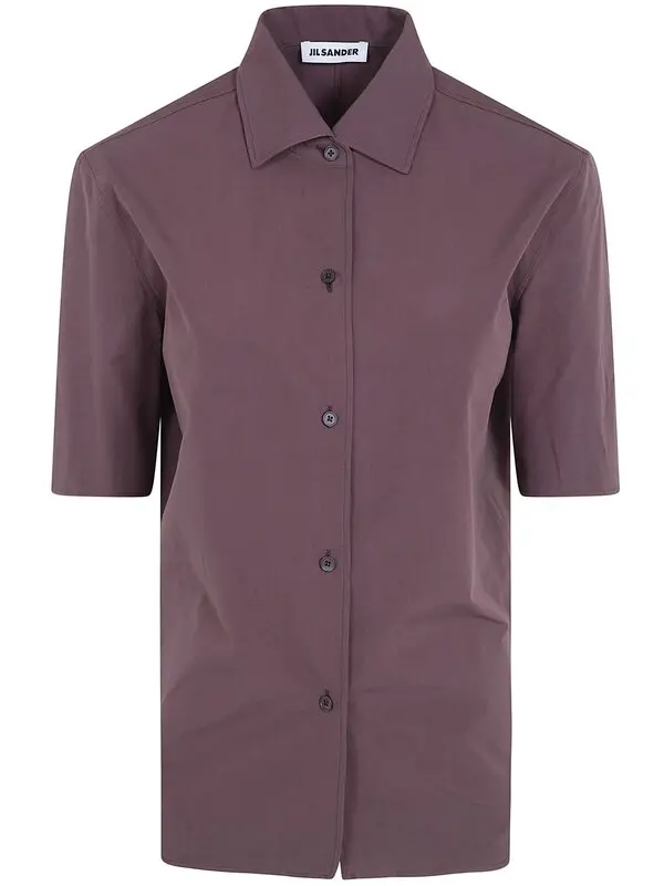 JIL SANDER 150" Oversized Cotton Shirt - Brown