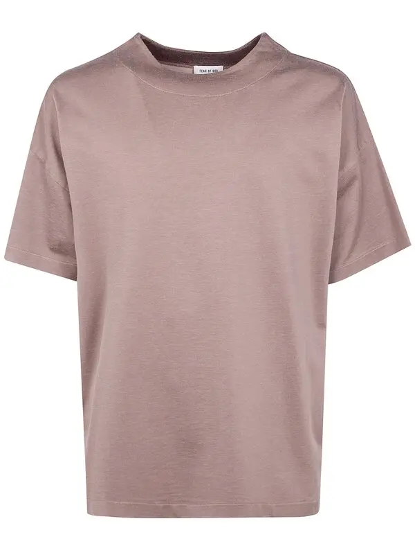 Fear Of God Clean Neck Short Sleeve T-shirt - Beige