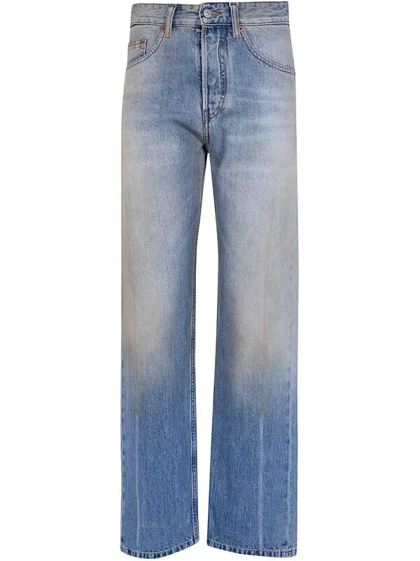 MAISON MARGIELA 5 Pockets Cropped Jeans - Blue