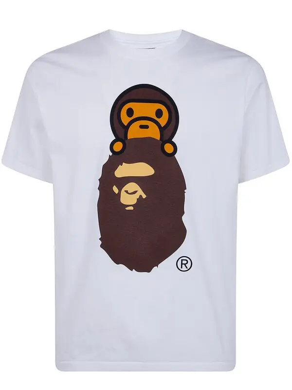 A BATHING APE Milo On Ape Head T-shirt - White