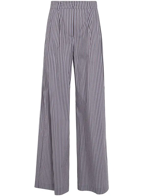 DRHOPE Wide Leg Pinstripe Trousers