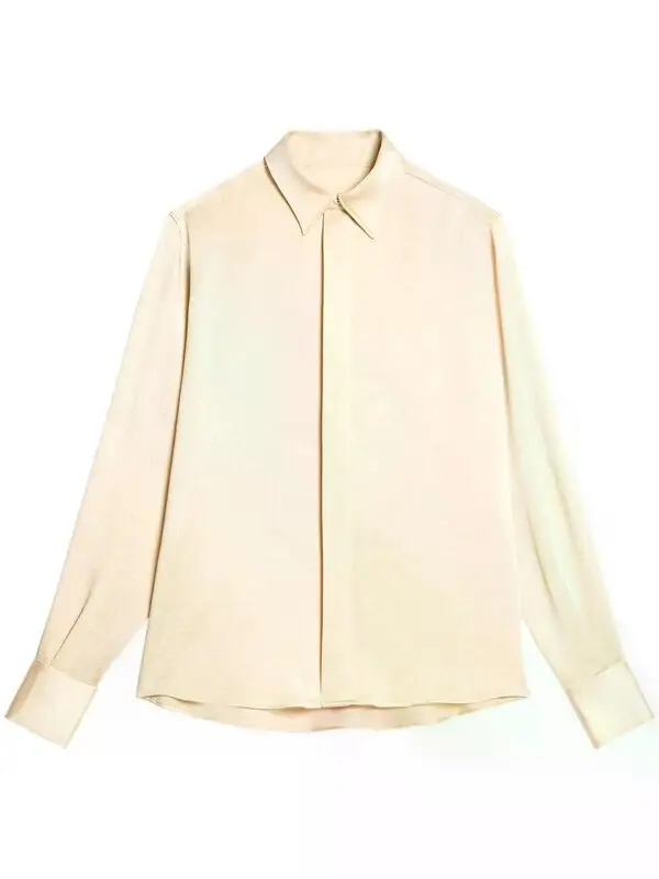 AMI Paris Silk Finish Long-sleeve Shirt